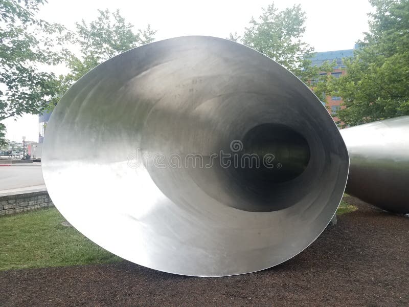 Silver Metal Slide Play Structure Outdoor at Park Stock Image - Image ...