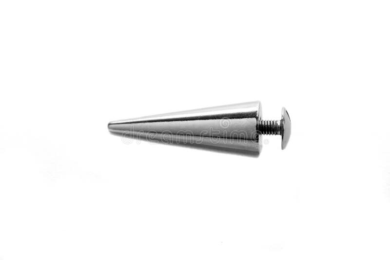 Silver Metal Spikes Isolated On White Background Stock Photo - Image of ...