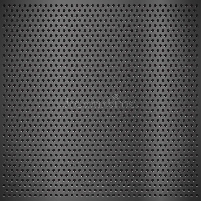 Silver Metal Texture with Round Holes and Reflection Chrome Surface ...