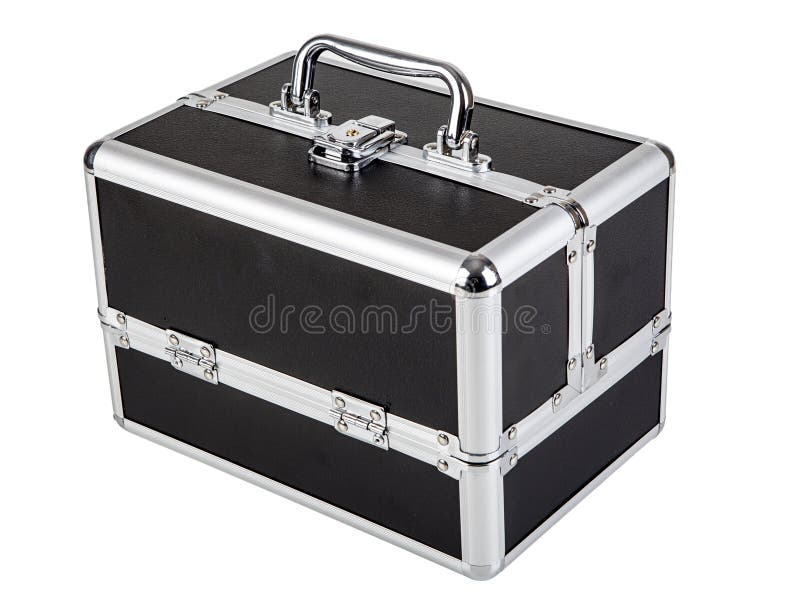 Silver Metal Tool Box Isolated on White Background. Clipping Path ...