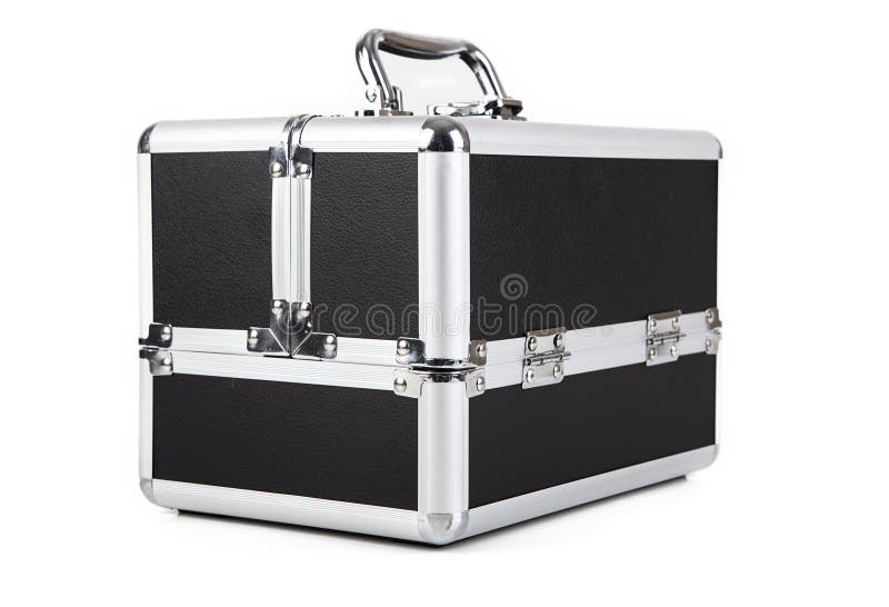 Silver Metal Tool Box Isolated on White Background. Clipping Path ...