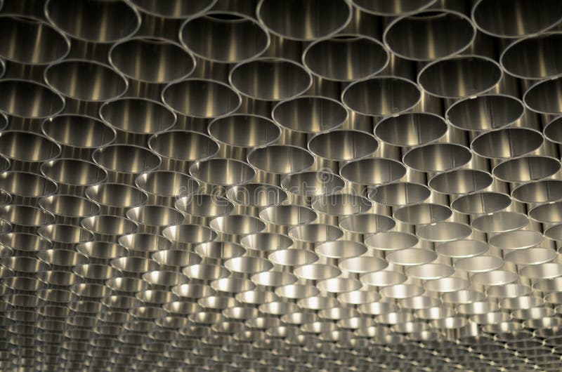 Silver Metal Tubes Background Stock Photo - Image of texture, glow ...