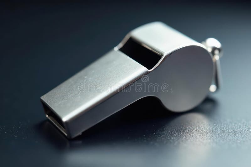 Silver Metal Whistle, Shiny Surface, Isolated , Shiny, Tool, Sport ...