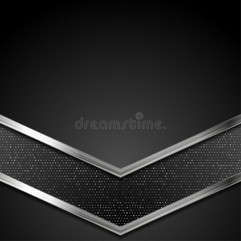 Shiny Metallic Futuristic Tech Background Stock Vector - Illustration ...