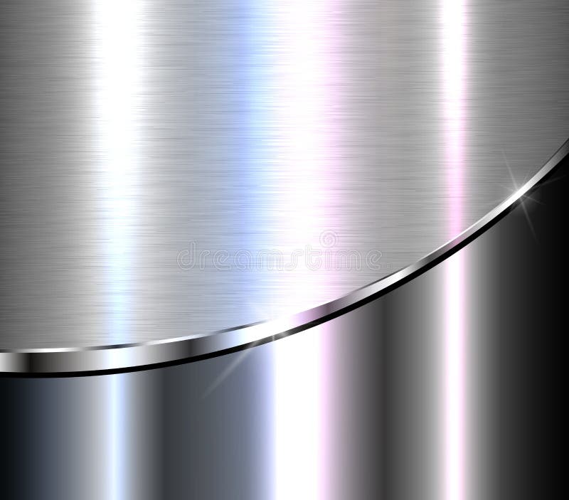 Silver Metallic Background 3D Stock Vector - Illustration of brushed ...