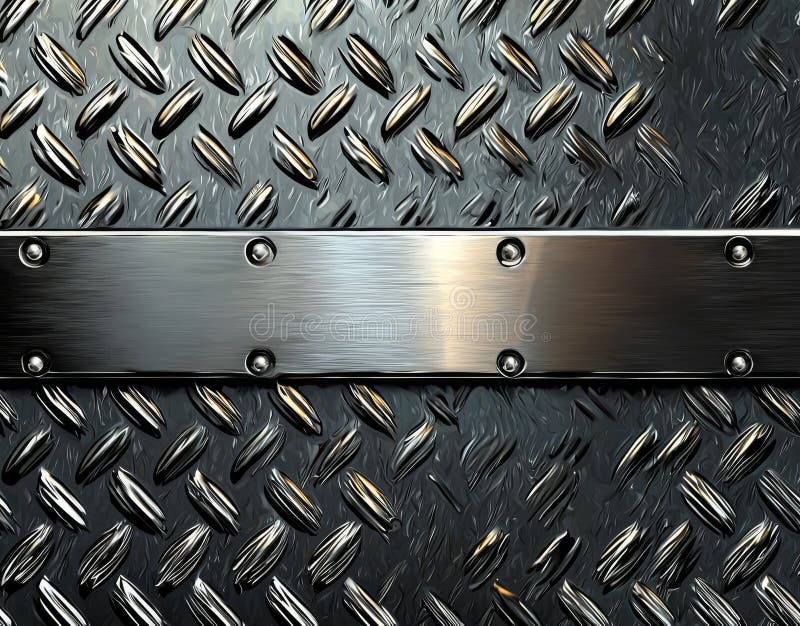 Silver Metallic Background with a Diamond Plate Sheet Metal Texture ...