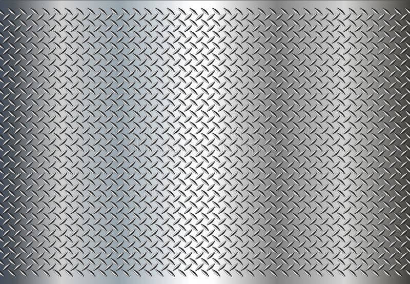 Silver Metallic Background with Diamond Plate Texture Stock Vector ...