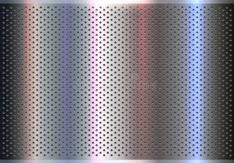 Silver Metallic Background with Dots Pattern Stock Vector ...