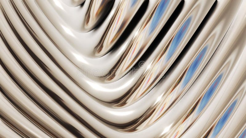 Silver Metallic Background, Shiny Chrome Striped 3D Metal Abstract ...