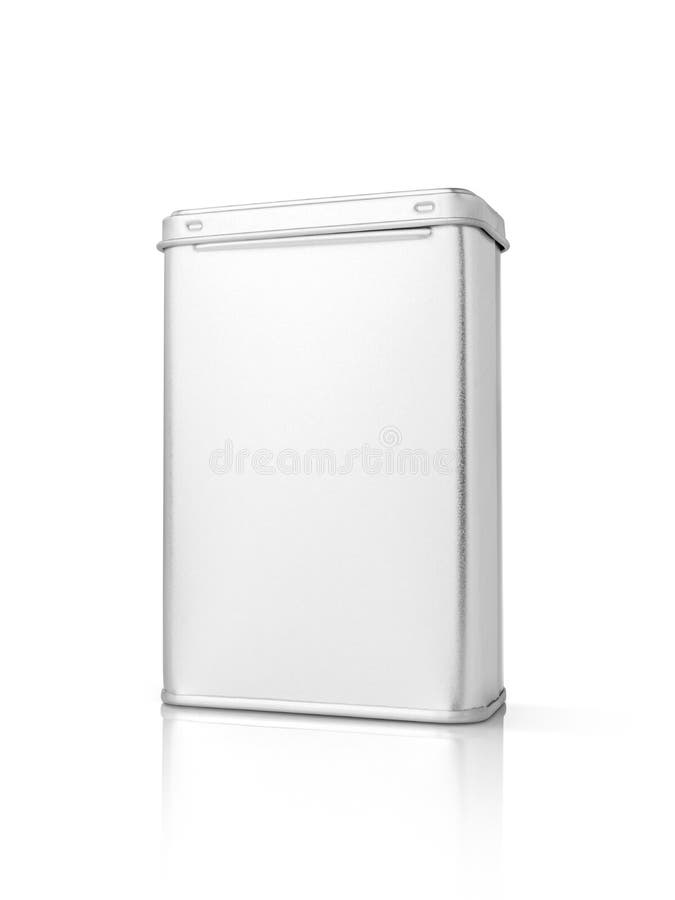 Silver Metallic Box for Premium Product Design Mock-up Isolated on ...