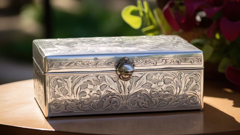 Silver metallic boxes stock illustration. Illustration of generated ...