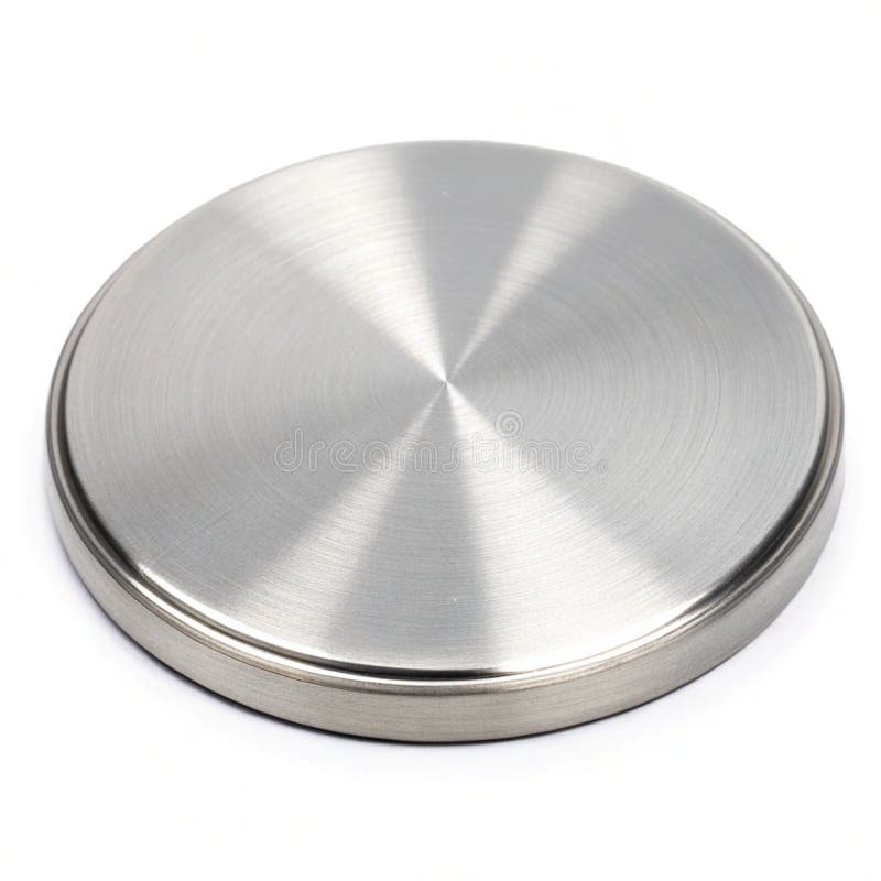 Silver Metallic Disc Isolated on White Background Stock Illustration ...