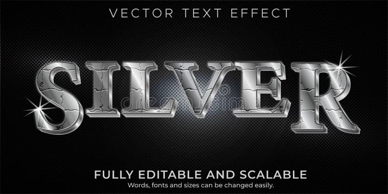 Editable Text Effect Silver Stock Illustrations – 975 Editable Text ...