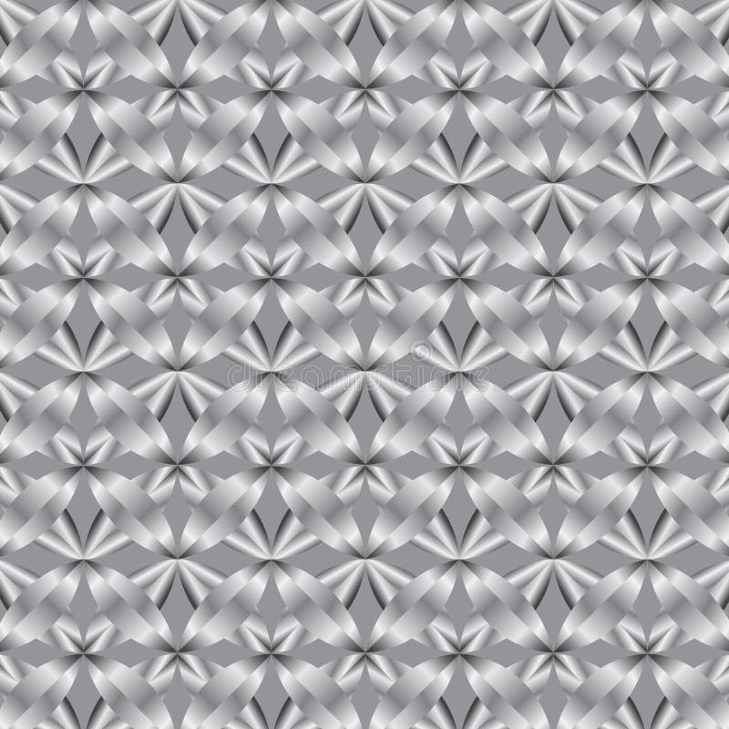Silver Metallic Elegant Repeating Pattern and Background Stock Vector ...