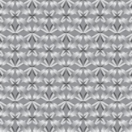 Silver Metallic Elegant Repeating Pattern and Background Stock Vector ...