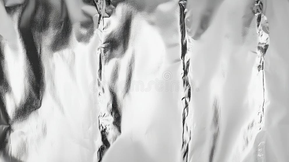Silver Metallic Foil Backdrop with Reflective Texture Stock ...