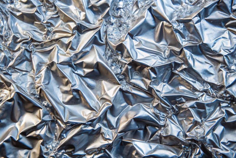 Silver Metallic Foil Texture with Wrapping Paper Shiny Surface Stock ...