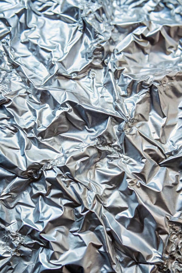 Silver Metallic Foil Texture with Wrapping Paper Shiny Surface Stock ...