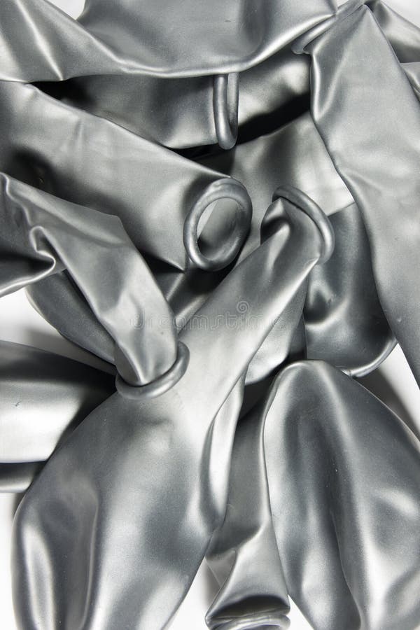 Silver Metallic Helium Balloons Stock Image - Image of pattern ...