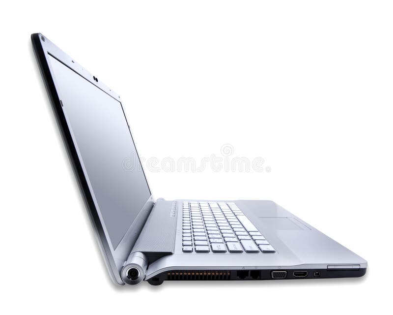 Keypad of Silver Metallic Notebook Computer Stock Photo - Image of ...