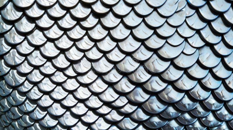 Silver Metallic Scales Texture Background Stock Illustration ...