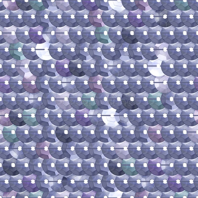 Silver Metallic Sequins Embroidery - Gray Color. Stock Vector ...