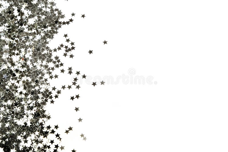 Silver Metallic stars stock image. Image of reflecting - 84543561