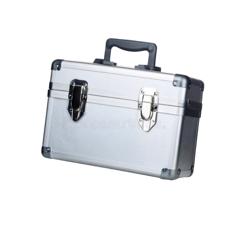 Closed Silver Metal Toolbox with Latches Isolated on Transparent ...