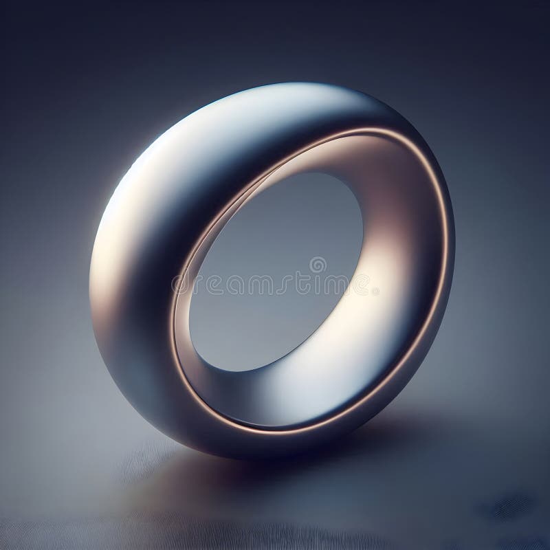Silver Metallic Torus Knot Rotating on Dark Background Stock ...