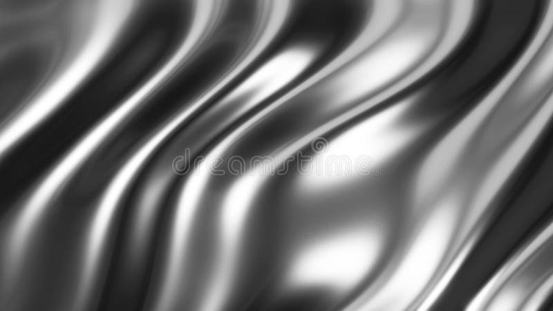 Silver Metallic Waves, Shiny Chrome Metal Wavy Liquid Pattern Texture ...