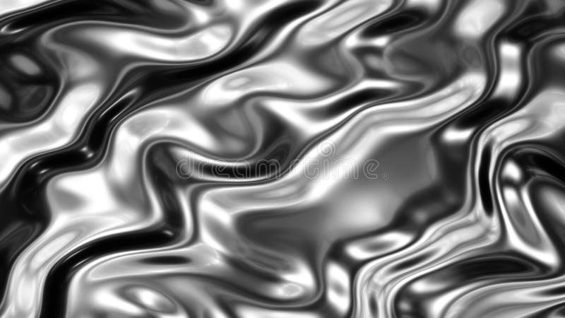 Silver Metallic Waves, Shiny Chrome Metal Wavy Liquid Pattern Texture ...