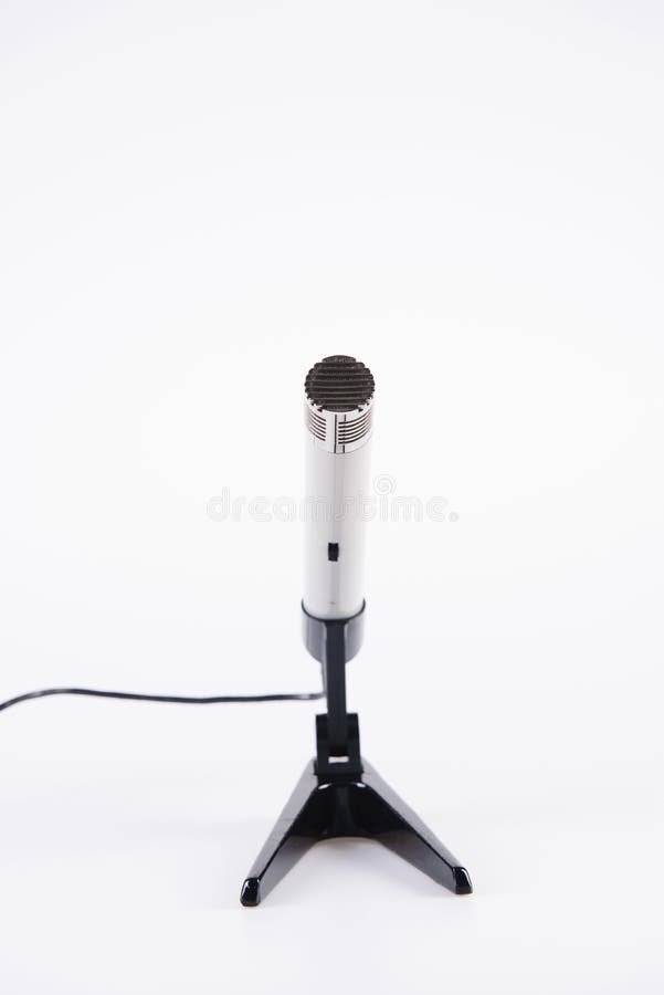 Black Microphone on Stand stock image. Image of microphone - 69200655
