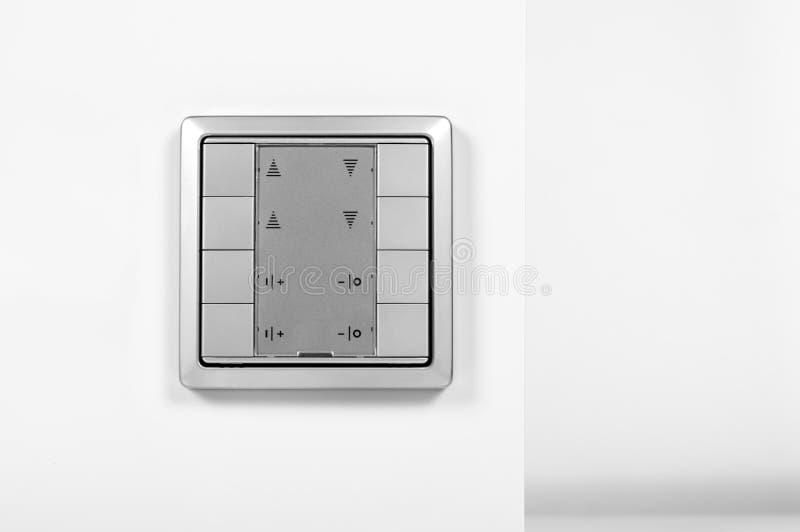 Silver Modern Electrnic Switch Stock Photo - Image of silver, control ...
