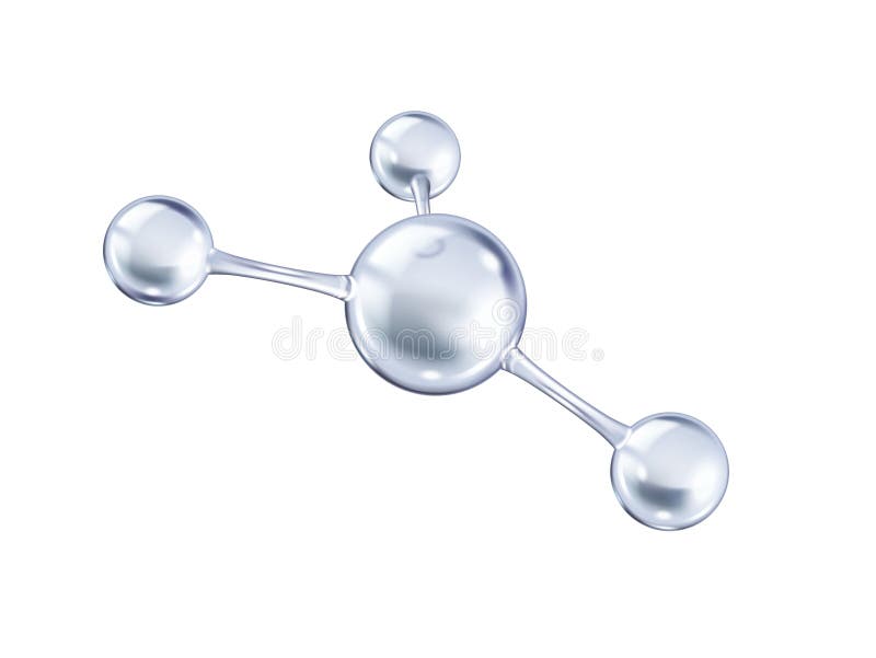 Silver Molecule of Collagen Realistic Vector Illustration Stock Vector ...