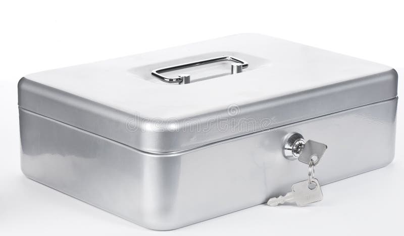 Silver Money Safe with Keys Stock Photo - Image of money, financial ...