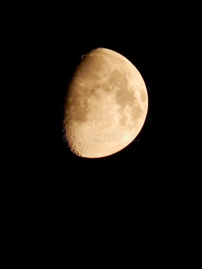 Silver Moon in the Dark of Space Stock Image - Image of crescentsilver ...