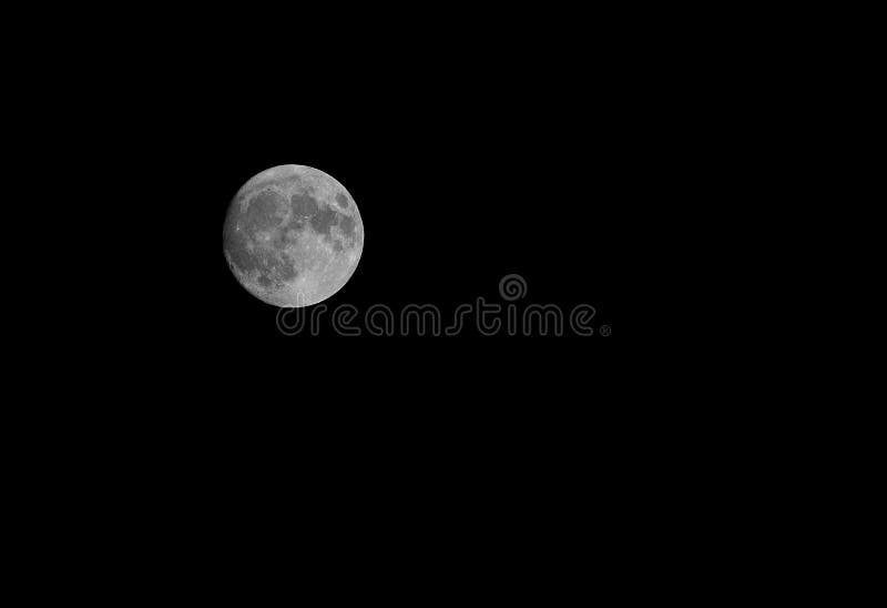 Silver Moon and You Can Also See the Lunar Craters Stock Image - Image ...