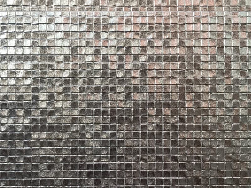 Silver Mosaic Tile Backgroung Stock Image - Image of construction ...