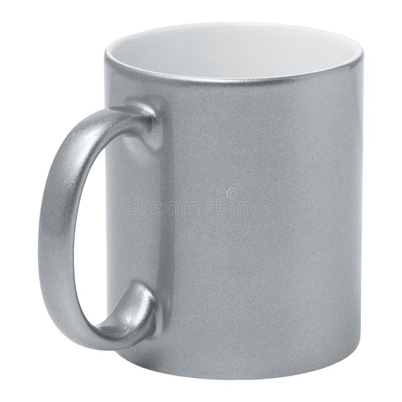 Silver mug stock illustration. Illustration of metal - 188566270