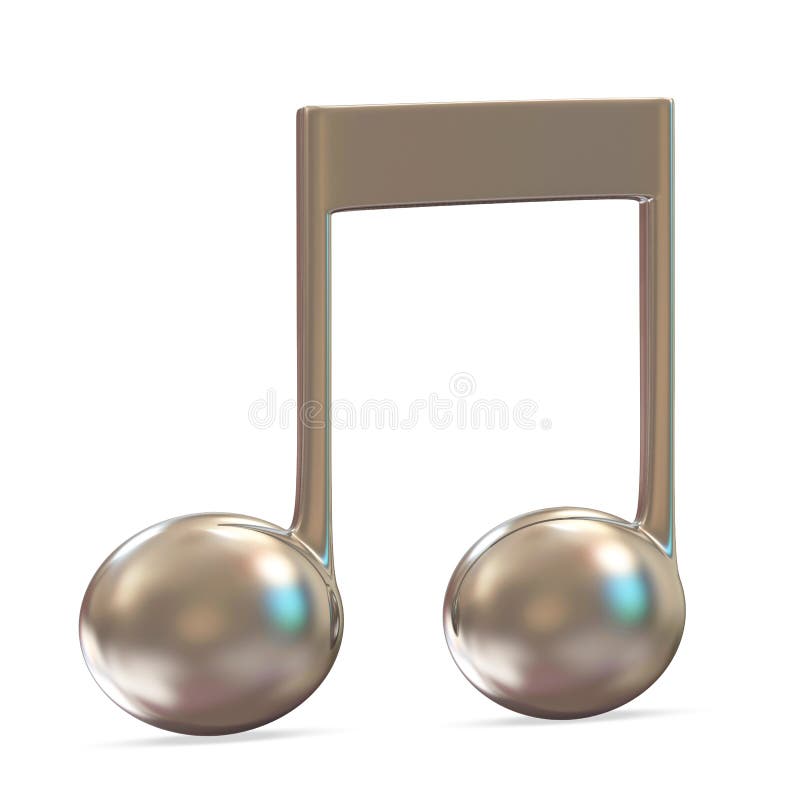 Silver Music Notes stock vector. Illustration of score - 8318718