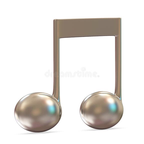 Silver Music Note stock illustration. Illustration of composition ...