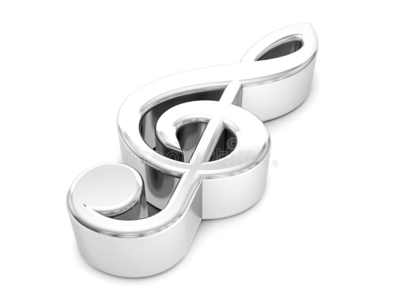 3D Silver Music Notes stock illustration. Illustration of conceptual ...