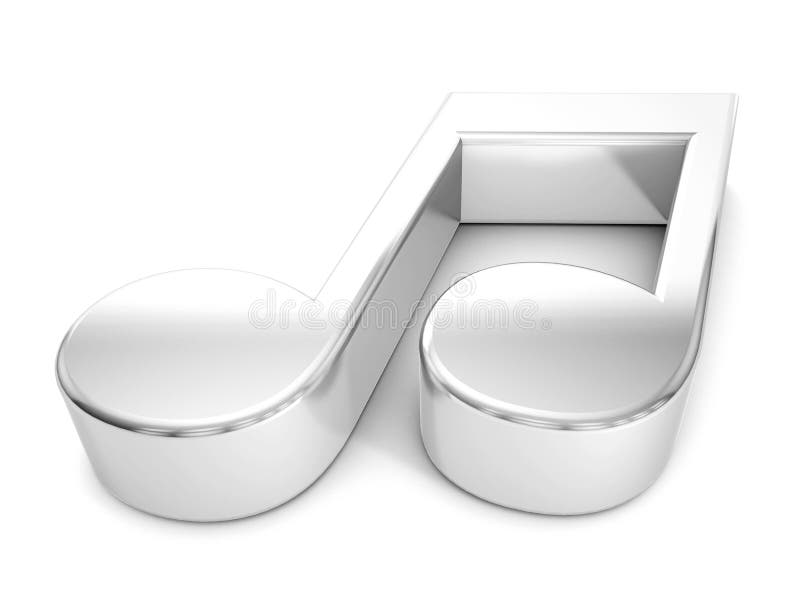 Silver Music Notes stock vector. Illustration of score - 8318718