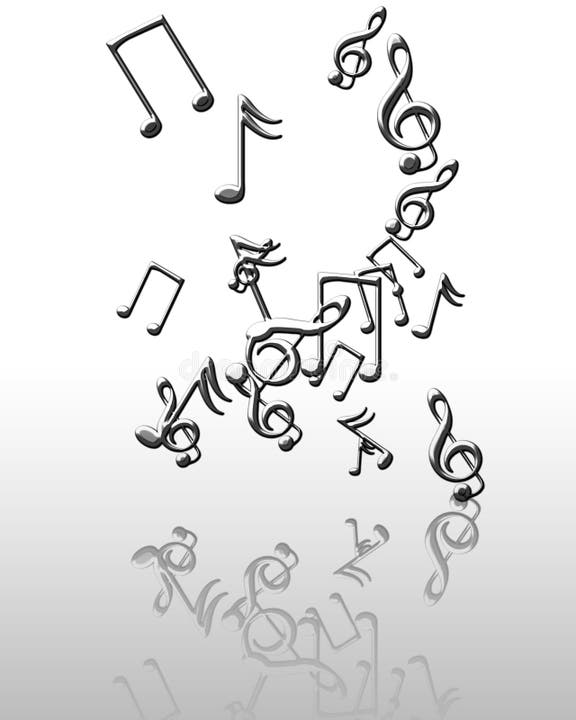 Silver Musical Notes Stock Illustrations – 873 Silver Musical Notes ...