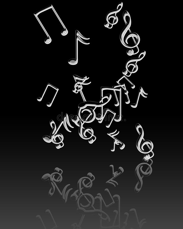 Silver Music Notes Background Stock Illustrations – 919 Silver Music ...