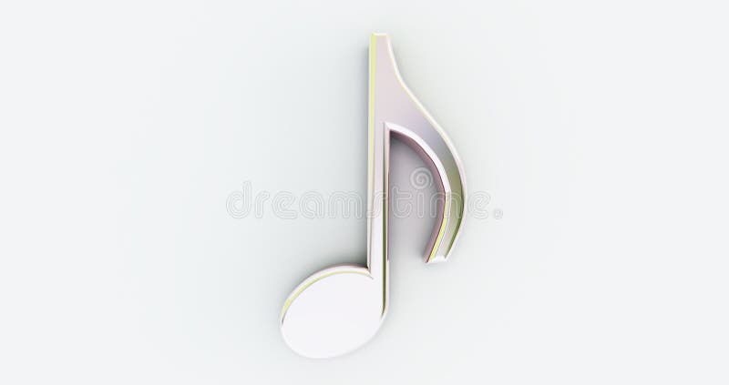 Silver Music Notes Isolated on White Background, Stock Illustration ...