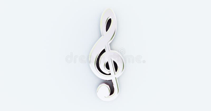Music Notes Isolated on White Background, Rusty Metal Music Note Symbol ...