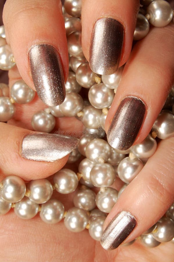 Silver nails stock image. Image of female, polish, silver - 50697007