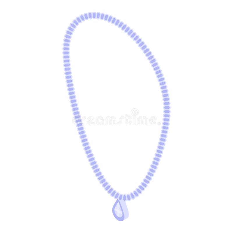 Silver Necklace Icon, Isometric Style Stock Vector - Illustration of ...