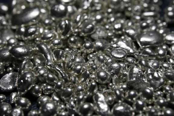 Silver Nuggets Macro stock photo. Image of material, close - 2173620